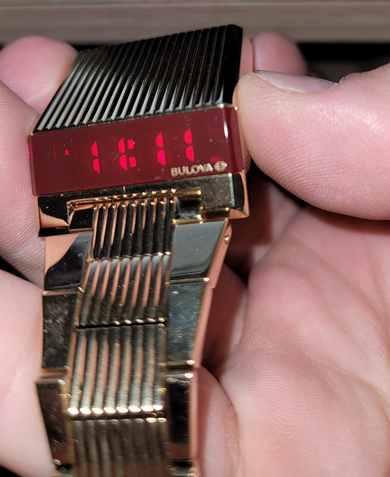 $11/mo - Finance Bulova Mens Archive Series LED Computron Gold ...