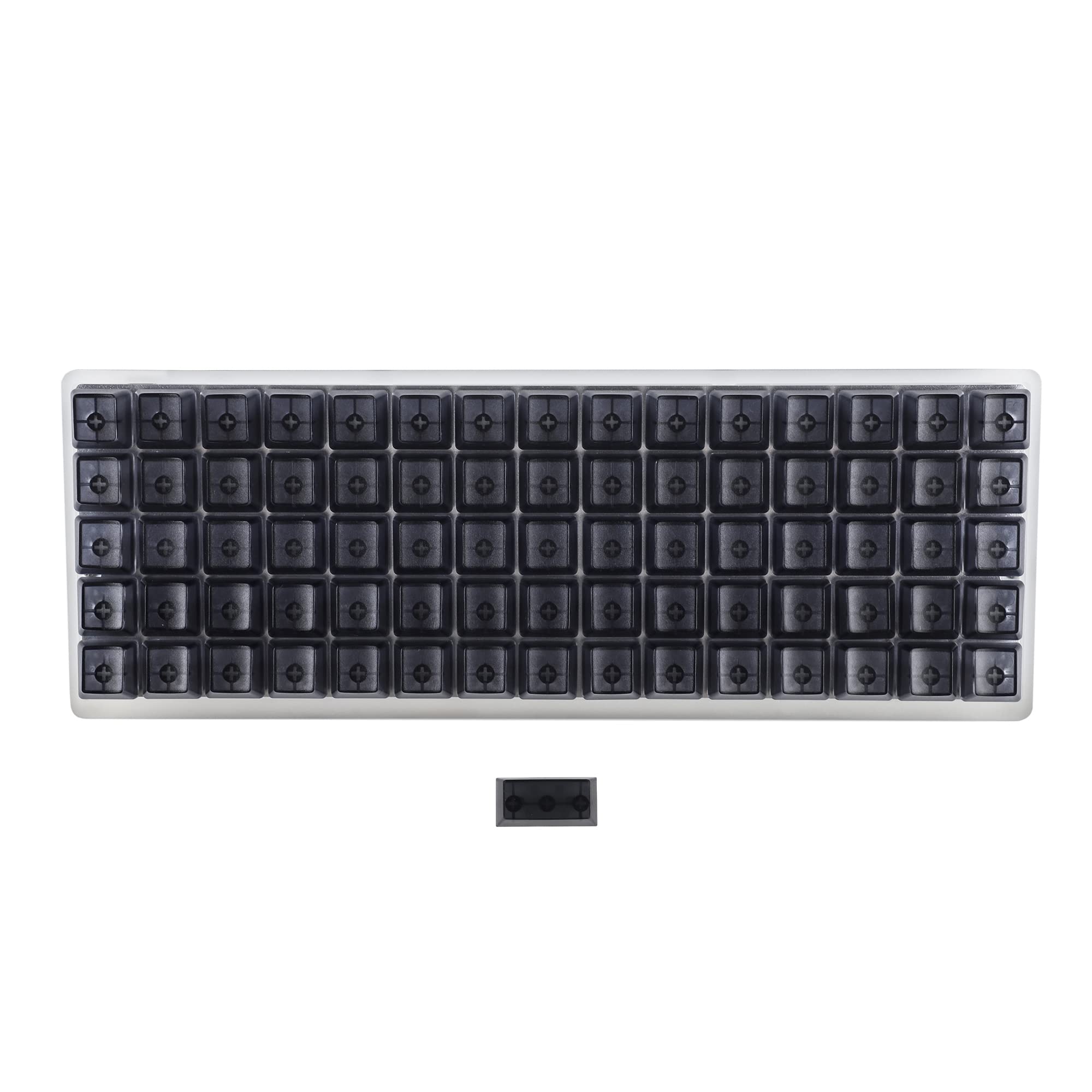 Amazon.com: YMDK OEM Profile Blank ABS Keycaps Fog Black Clear Shine ...
