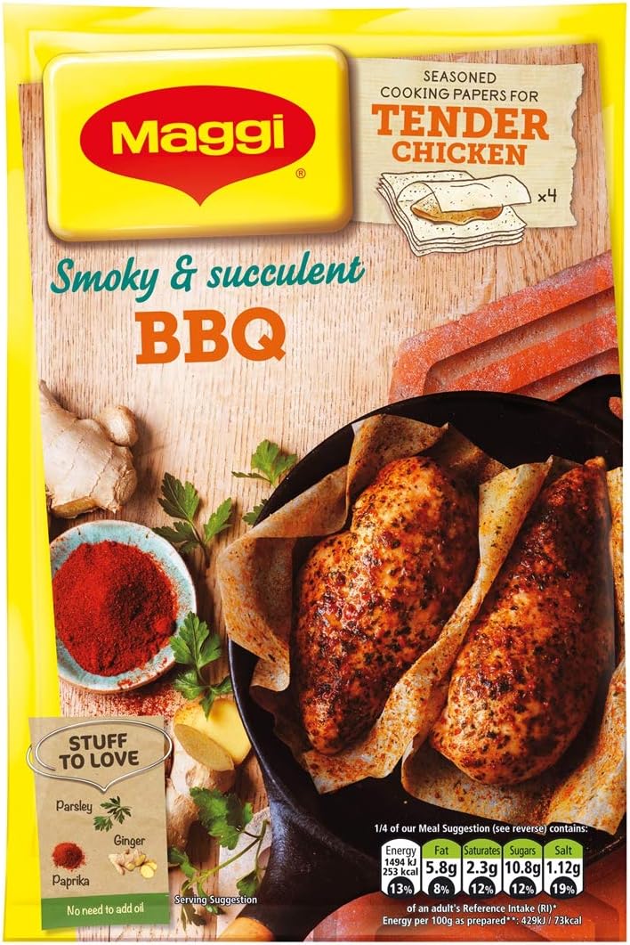 MAGGI So Tender Bbq Seasoned Cooking Paper, 25 g (Pack of 9) : Amazon ...