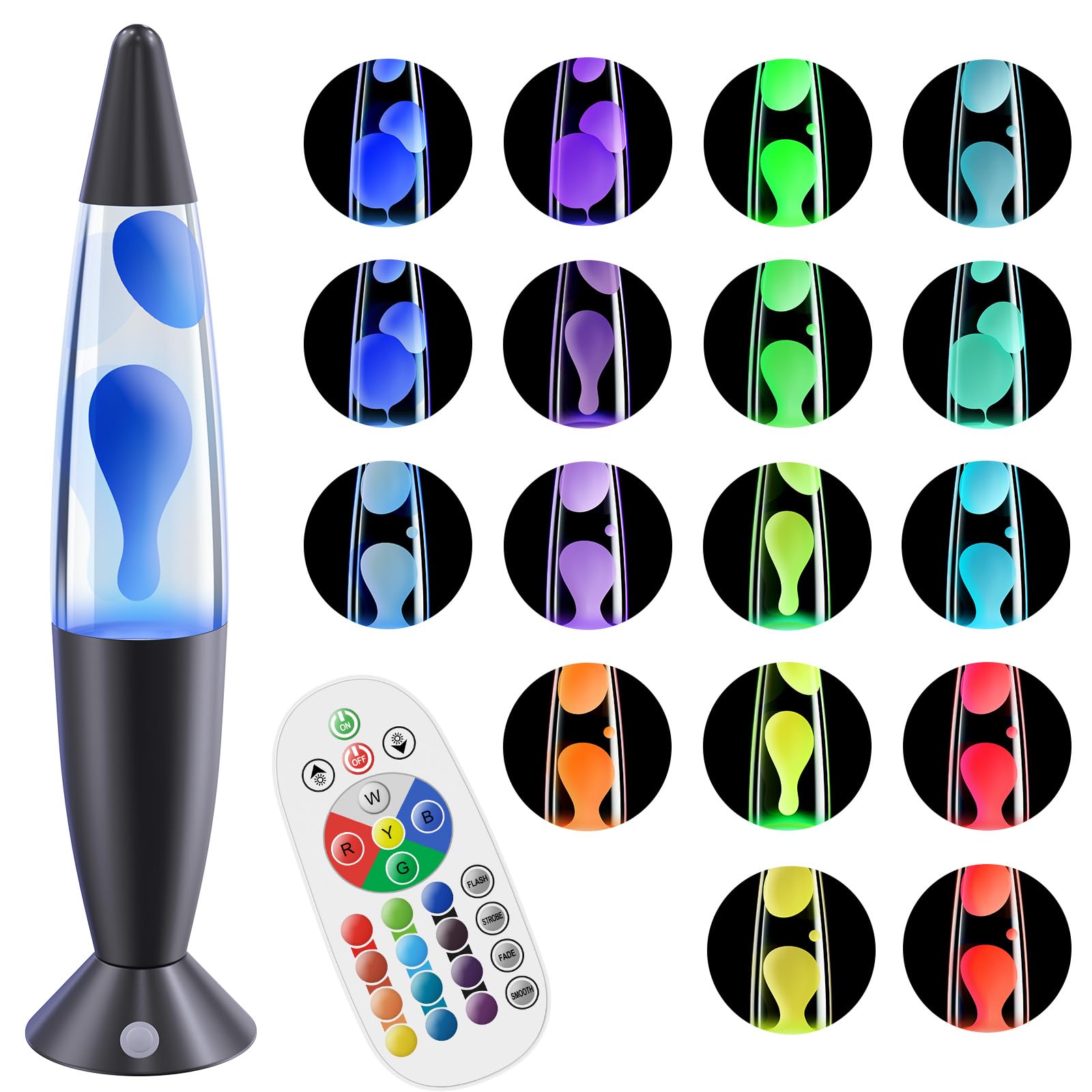 13.5 Inch Liquid Motion Lamp Night Light, 17 Colors Changing Liquid ...