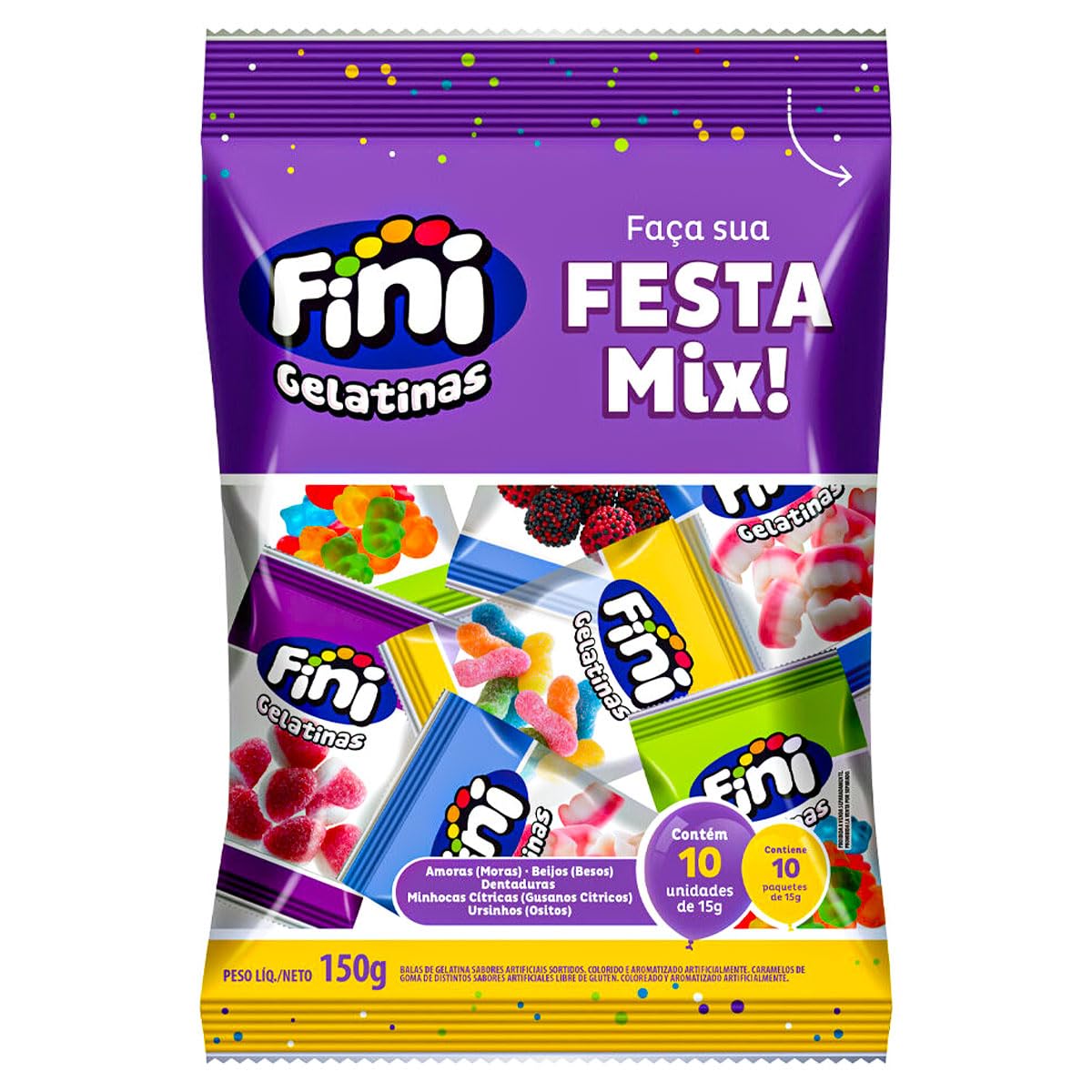 Festa Mix Fini Balas Variadas Original Mini Pacotinhos | Amazon.com.br