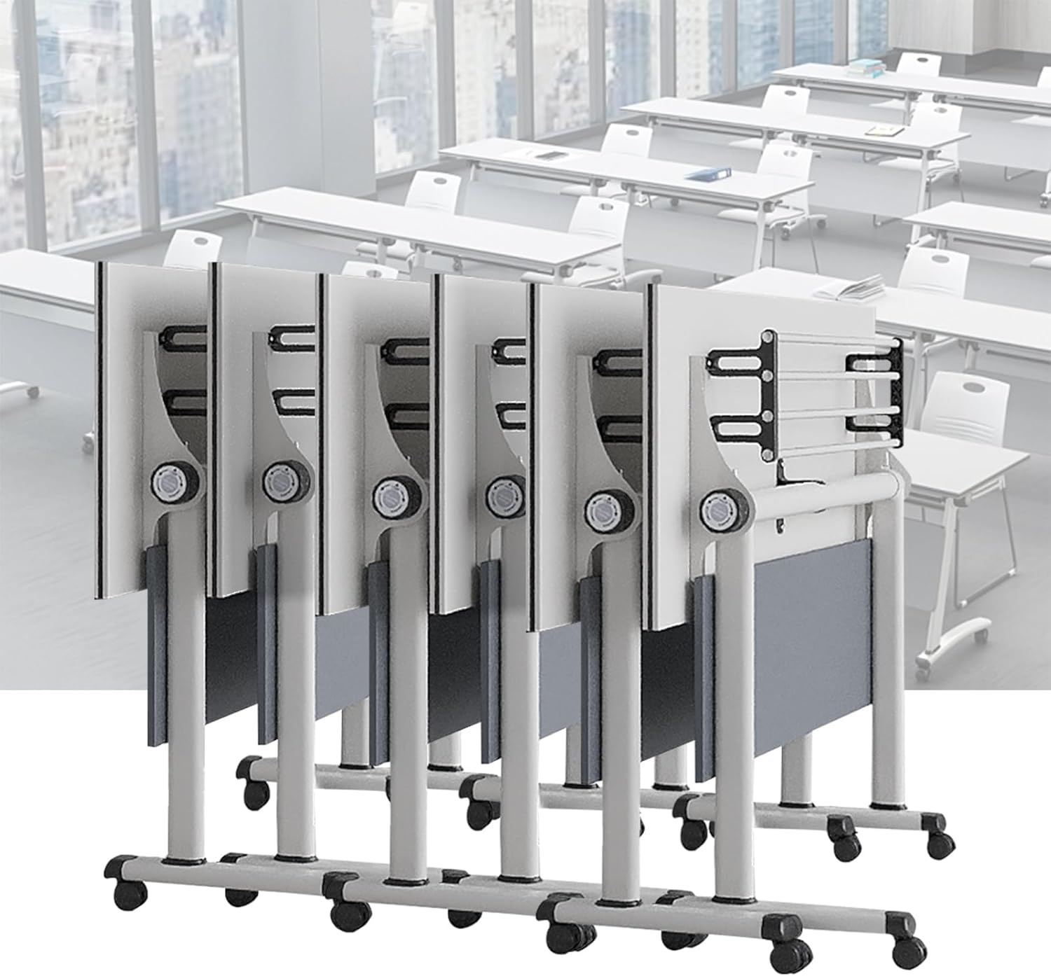 Amazon.com: Lrxmastery Conference Table, 6 Pack Folding Conference Room ...