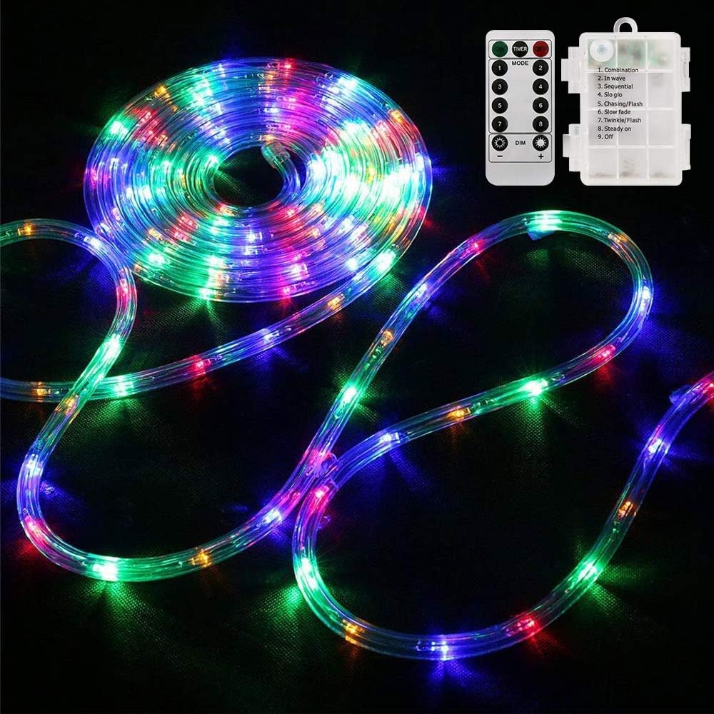 Amazon.com : Bebrant LED Rope Lights Battery Operated String Lights ...