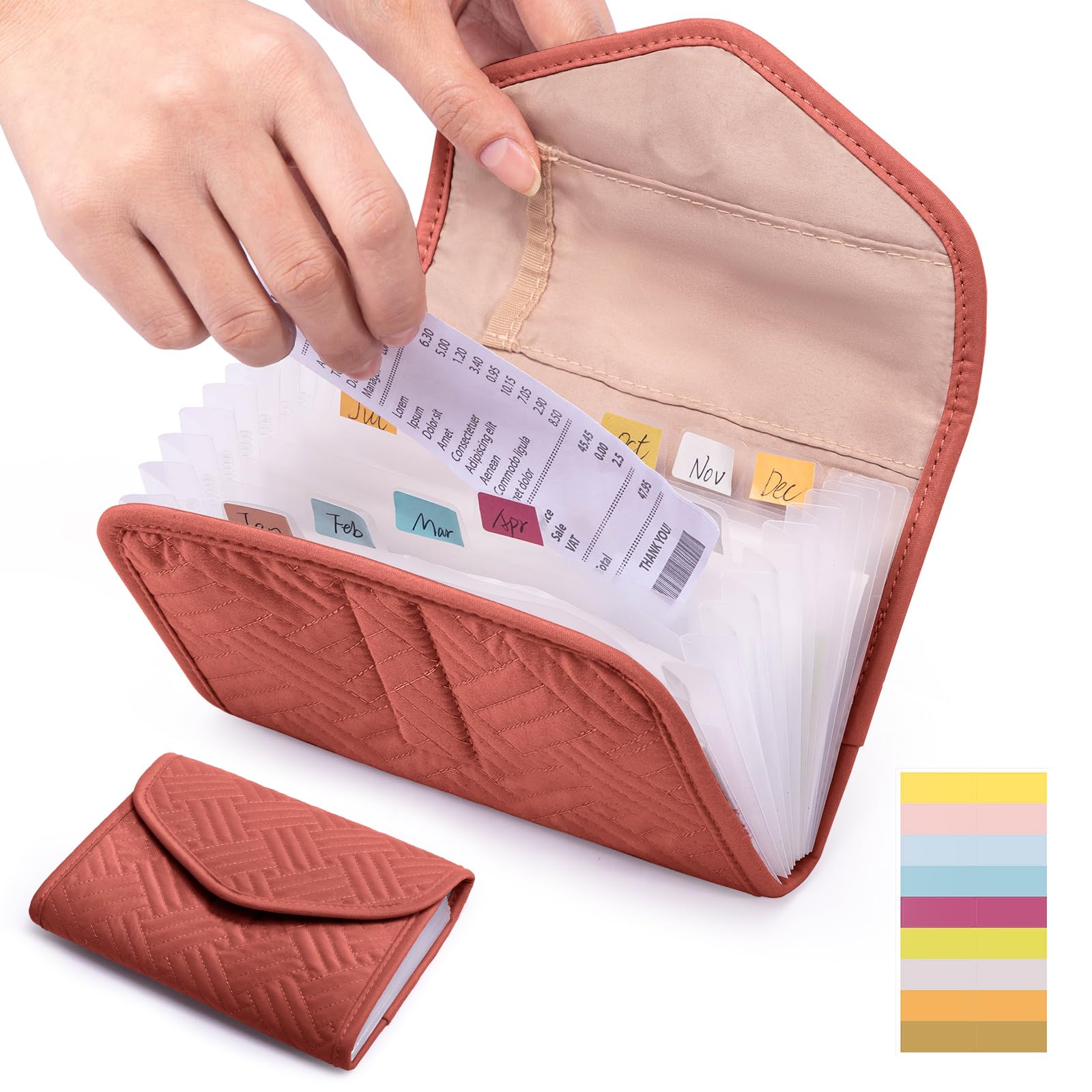 Amazon.com: FRECOLSH Fabric Receipt Organizer 7X5 - Receipt Holder 12 ...