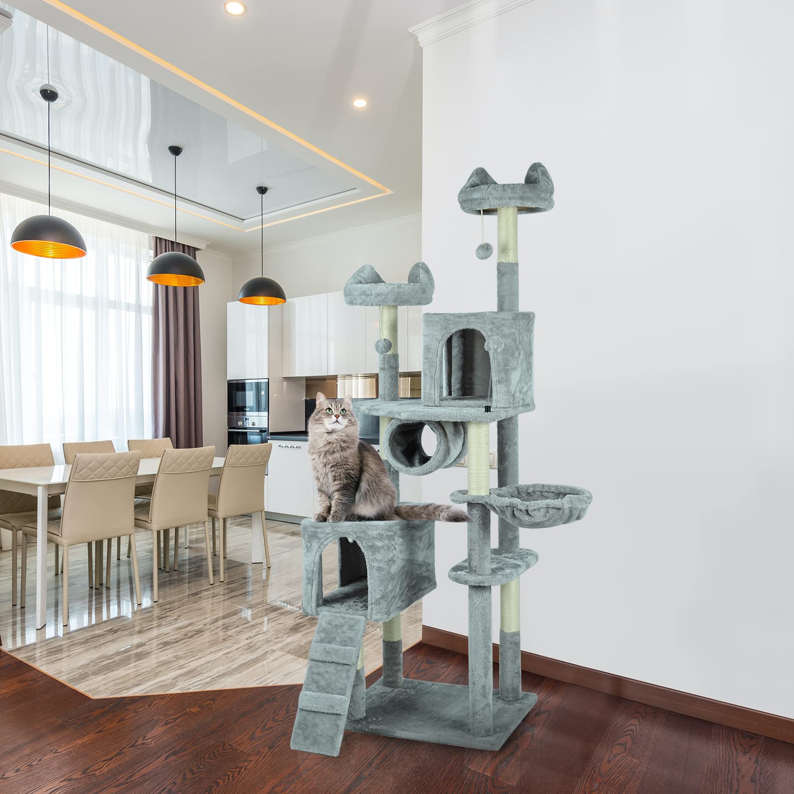 Snapklik.com : Confote 72 Multi-Level Cat Tree Tower Activity Center