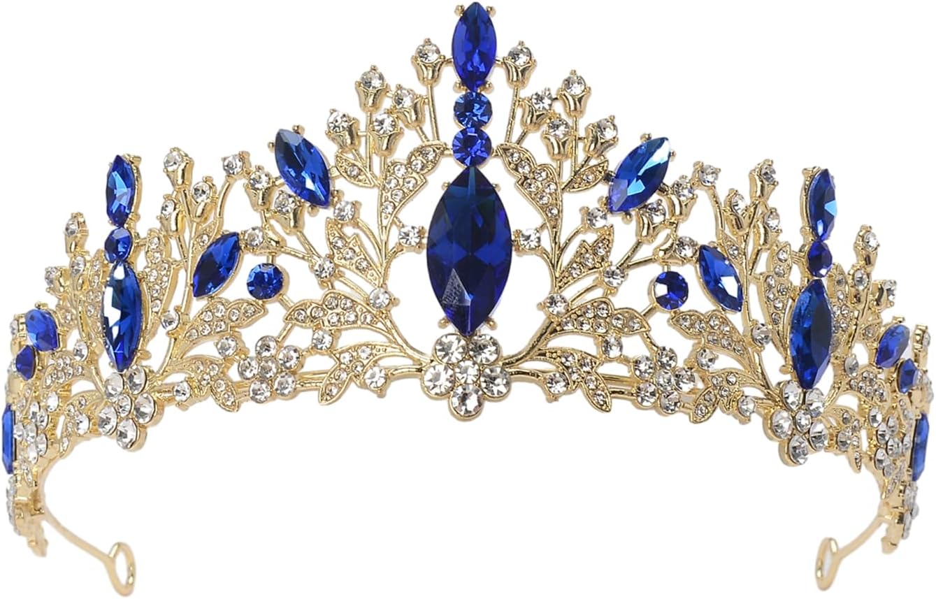 Amazon.com: S SNUOY Royal Queen Crowns Crystal Tiaras and Crowns for ...
