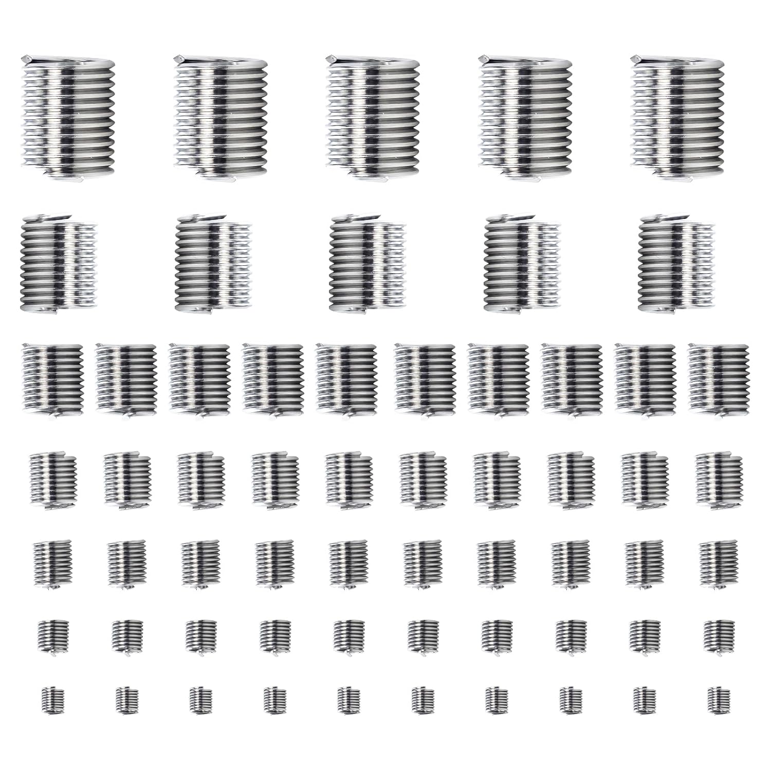 60Pcs Wire Thread Inserts, Coiled Helicoil Wire Inner Thread Inserts 304 Stainless Steel ...