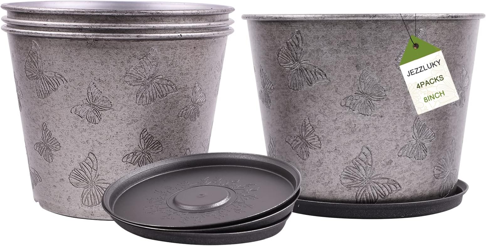 Amazon.com : Plastic-Plant-Flower-Planters-16 Inch with Drainage Hole ...
