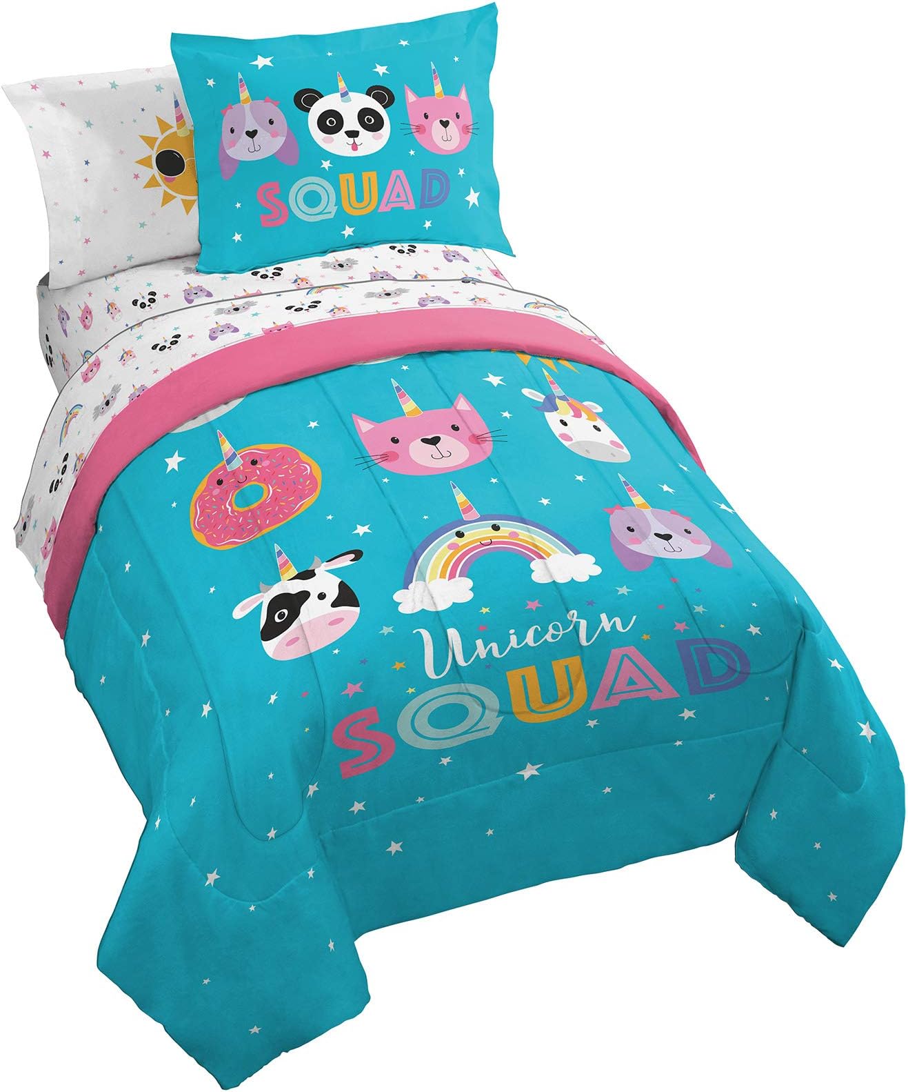 Amazon.com: Jay Franco Trend Collector All Aboard 4 Piece Toddler Bed ...