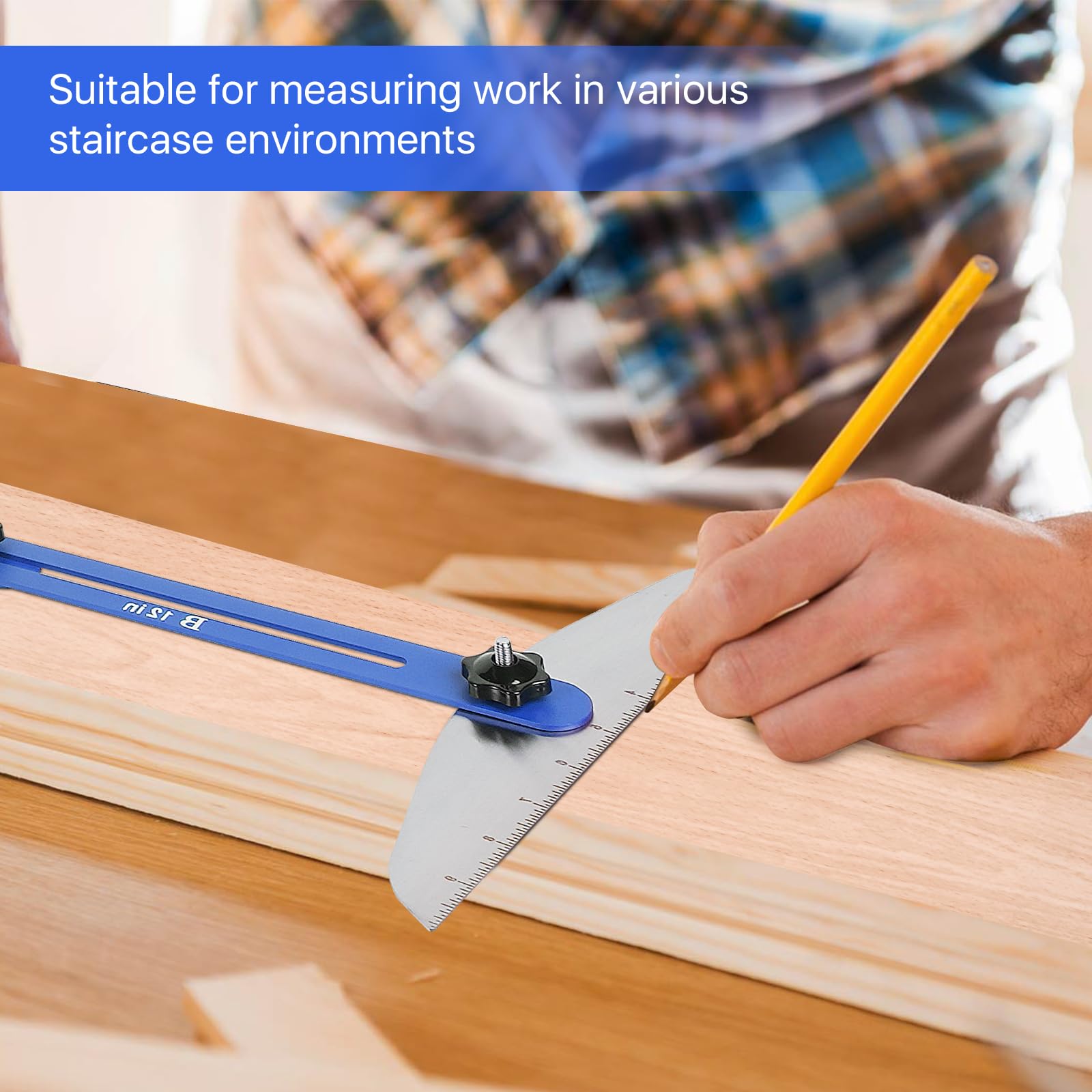 Snapklik.com : Stair Tread Template Tool,Stair Tread Gauge Ajustable 11 ...