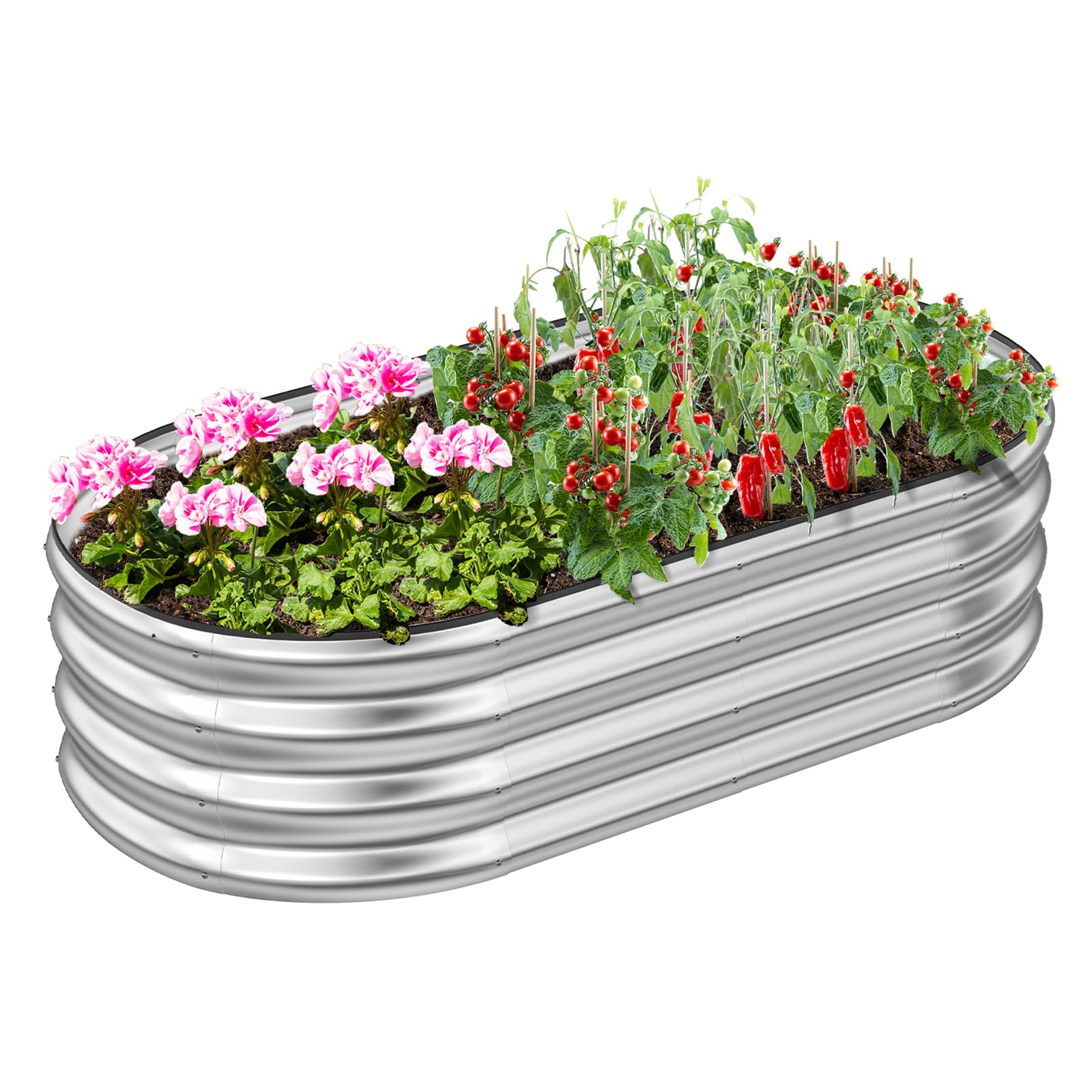 Snapklik.com : GreatBuddy 4x2x1ft Galvanized Raised Garden Bed - Heavy ...
