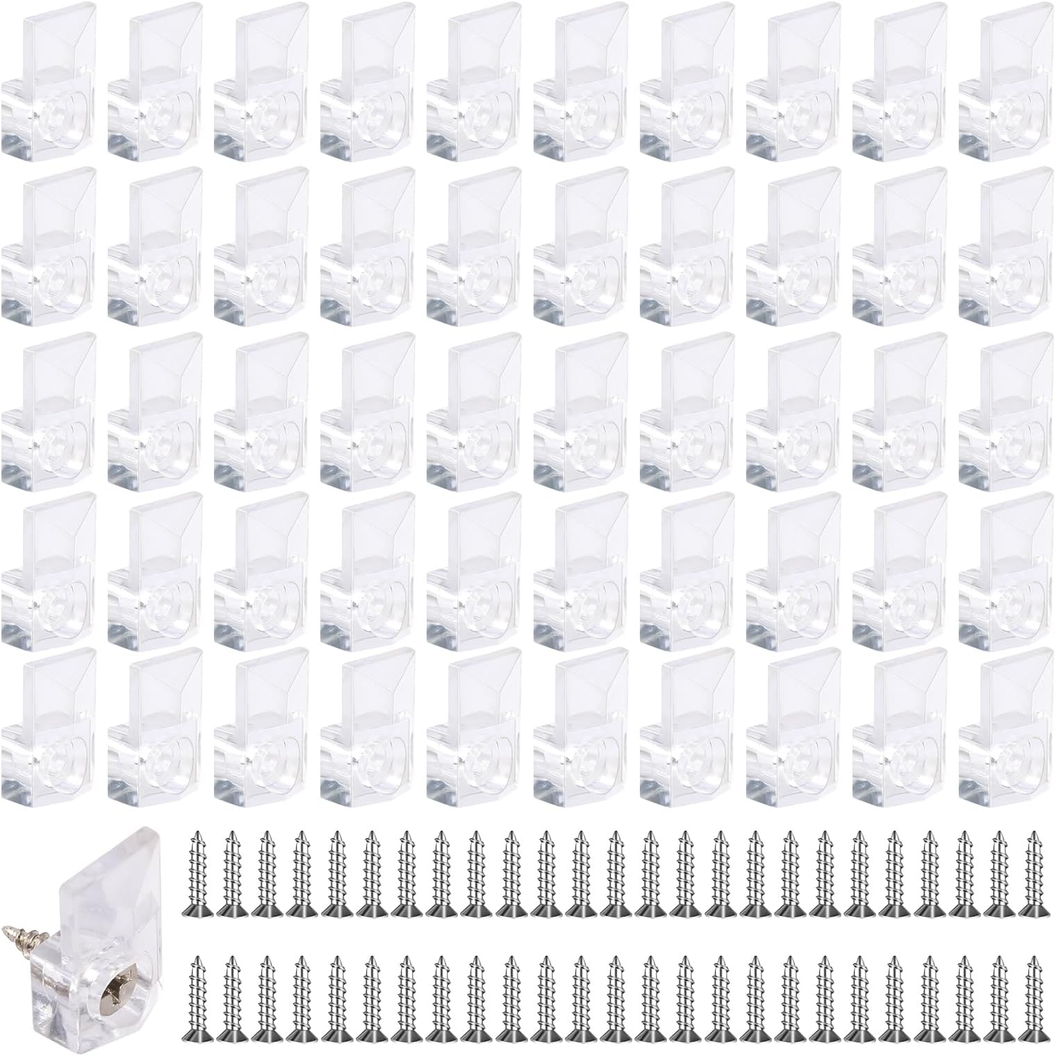 Mirror Holder Clips, 50 Sets Mirror Mounting Clips Kit, Glass Mirror ...