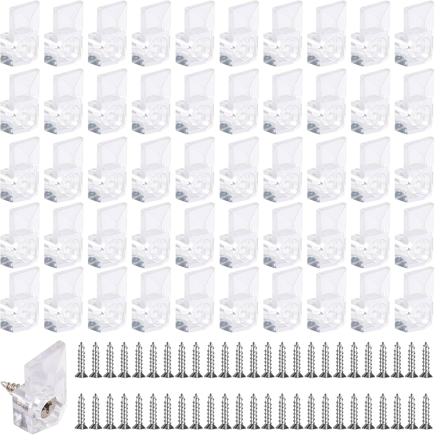 Mirror Holder Clips, 50 Sets Mirror Mounting Clips Kit, Glass Mirror ...