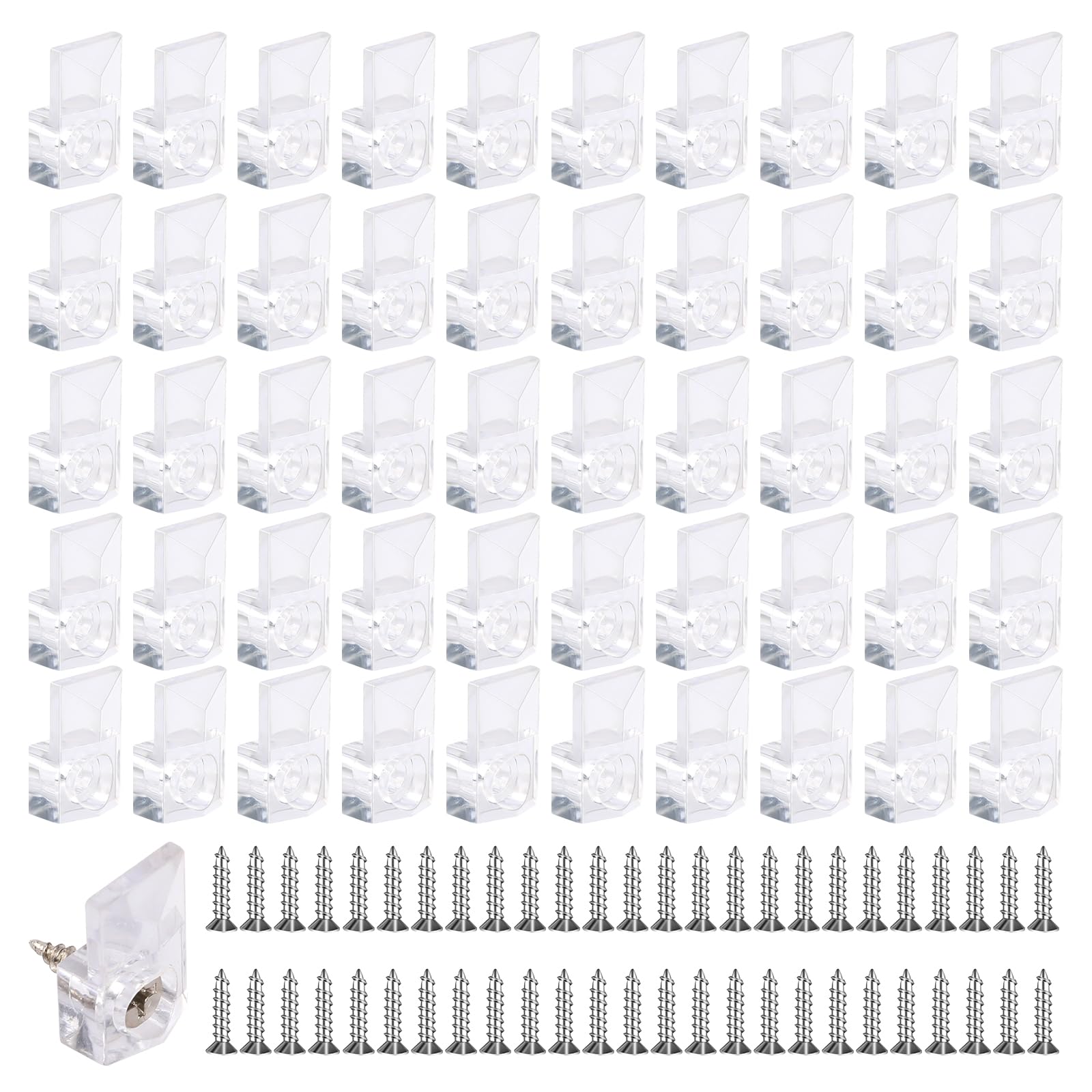 Mirror Holder Clips, 50 Sets Mirror Mounting Clips Kit, Glass Mirror ...