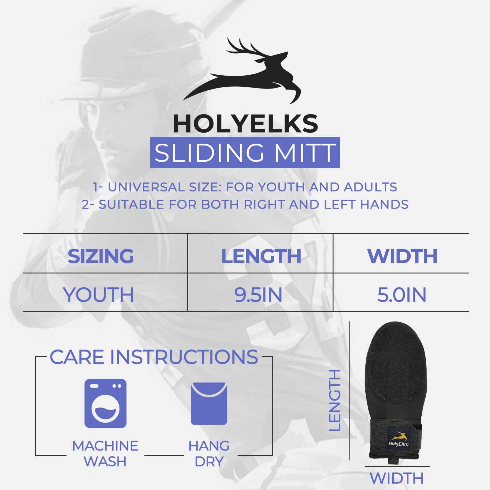 Snapklik.com : HolyElks Baseball Sliding Mitt, Baseball Glove Softball ...