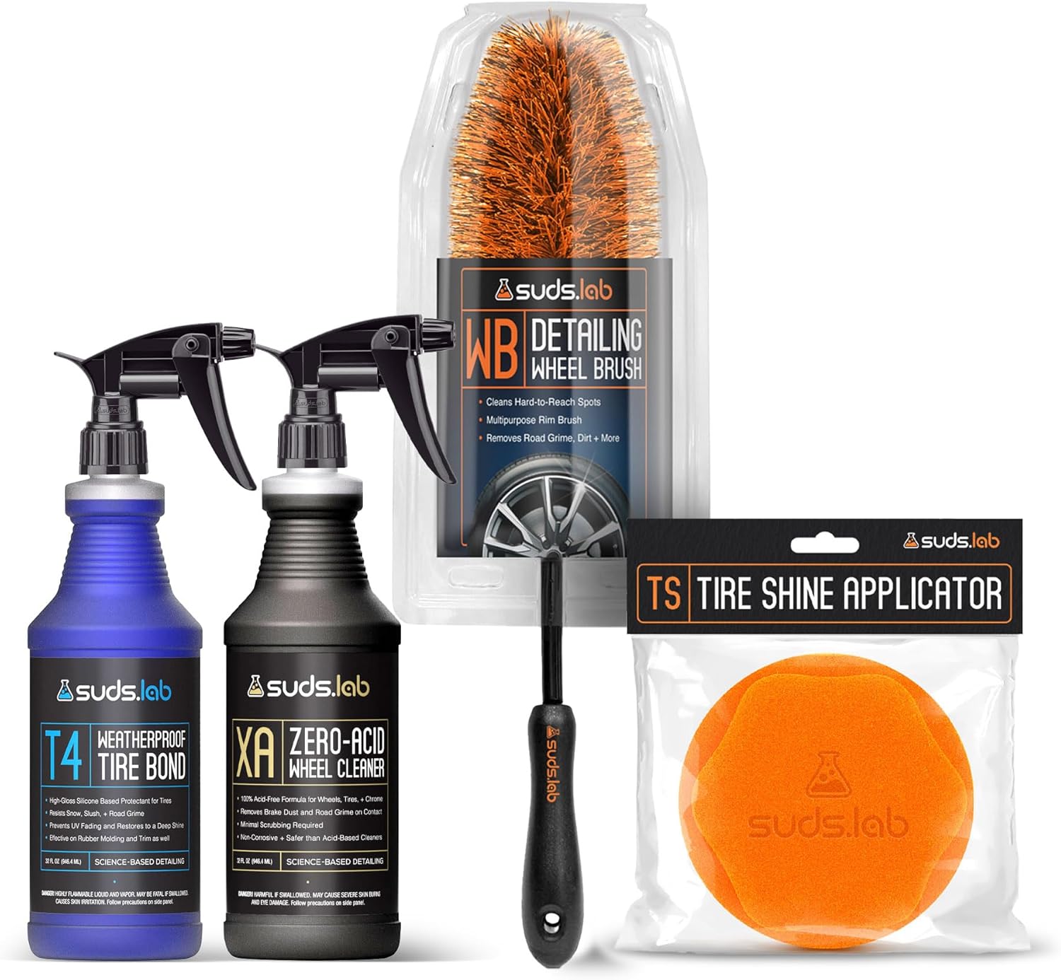 Amazon.com: Suds Lab Ultimate Car Tire Cleaning Kit: Wheel Brush + Zero ...