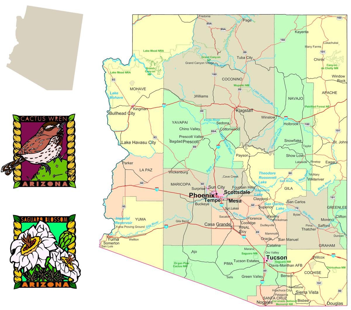 Arizona Political Map