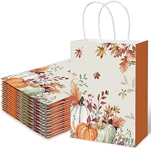 Amazon.com: JarThenaAMCS 24Pcs Fall Gift Bags with Handle Autumn ...