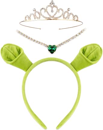 Amazon.com: Yolata 3Pcs/4Pcs Fiona Costume Accessories Ears Headband ...