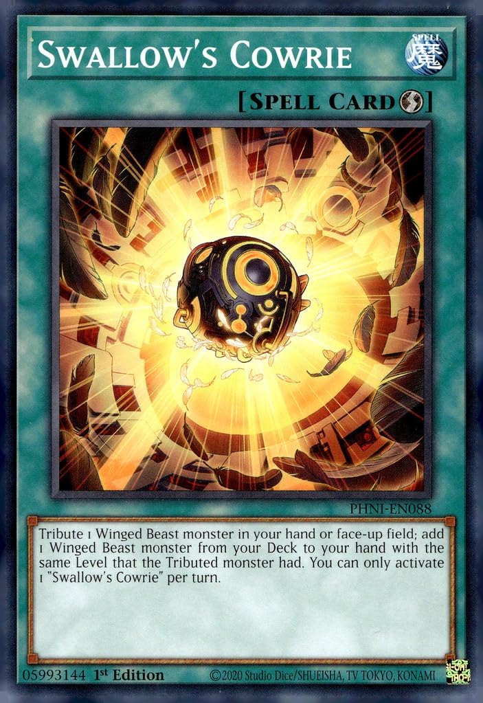 Amazon.com: YU-GI-OH! Swallow's Cowrie - PHNI-EN088 - Common - 1st ...