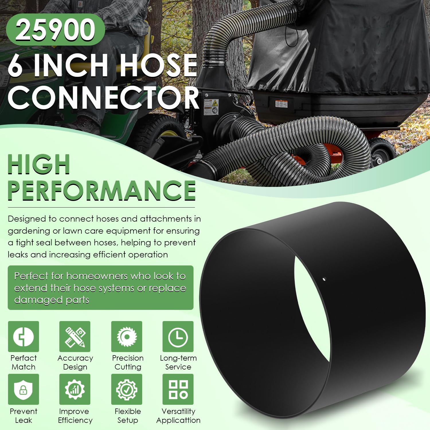 Snapklik.com : 25900 Coupler, 6-Inch Hose Connector For Agri-Fab, Mow-N ...