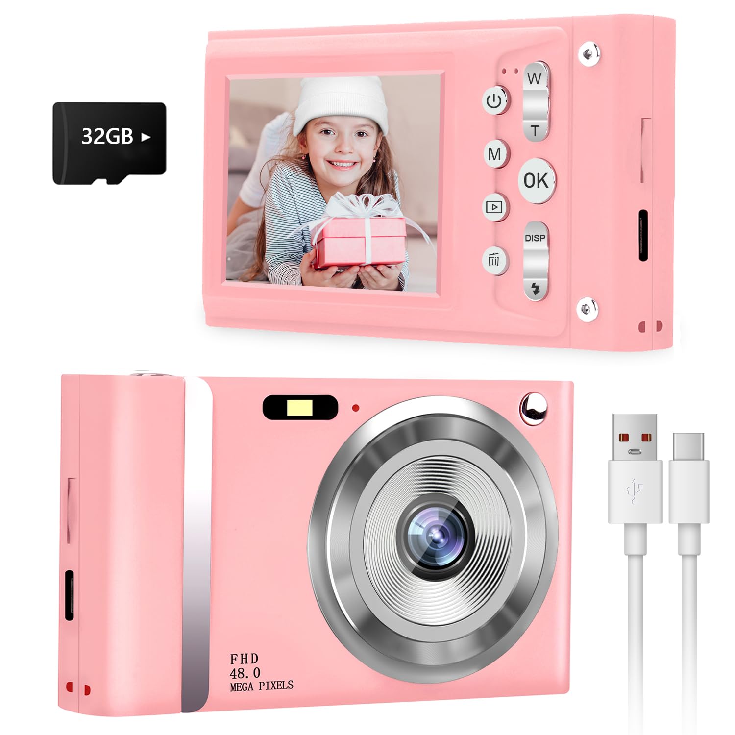 Amazon.com : 48MP Digital Camera 1080P HD Compact Digital Camera with ...