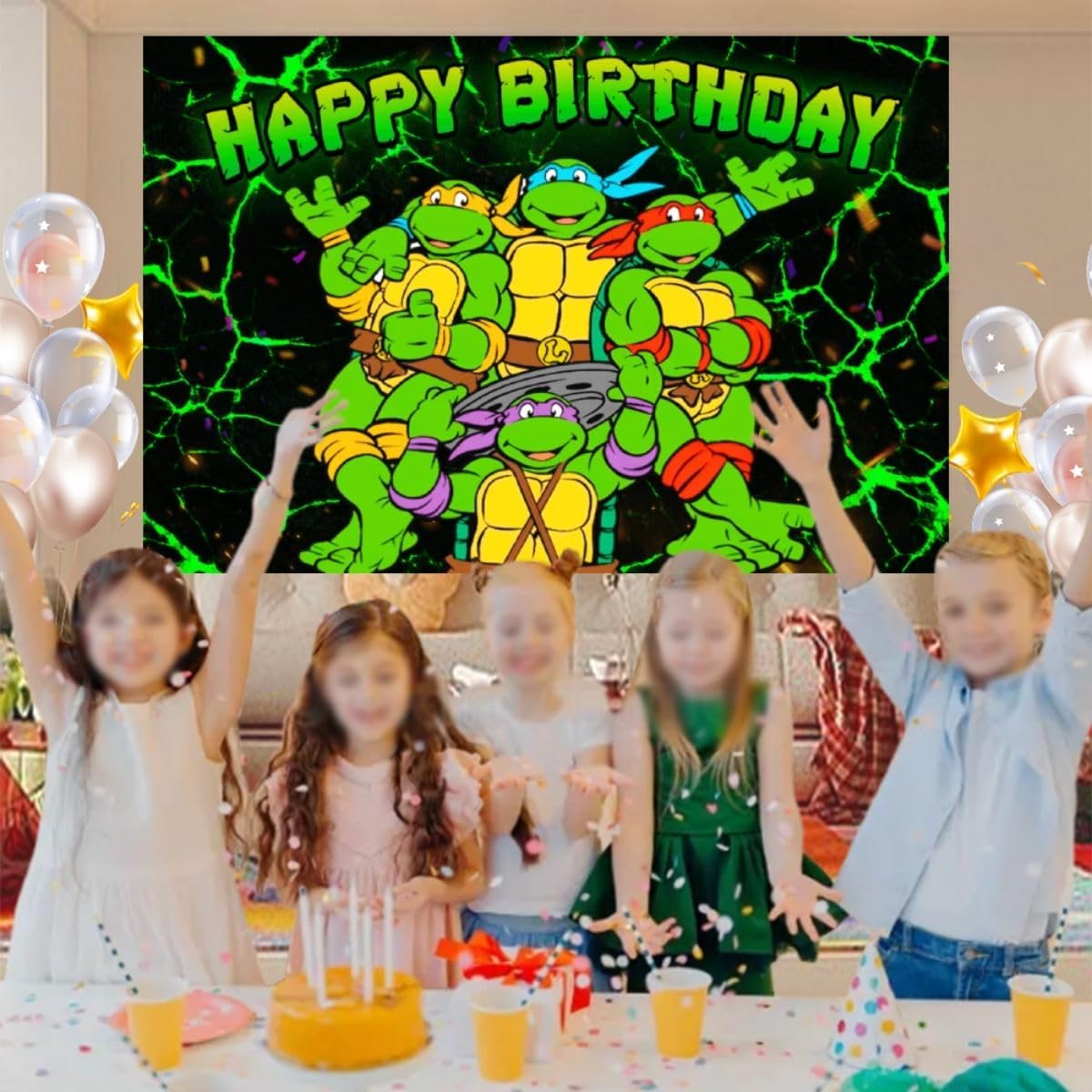 Amazon.com : CBLDF 3D Print Birthday Decorations Cake Topper Backdrop ...