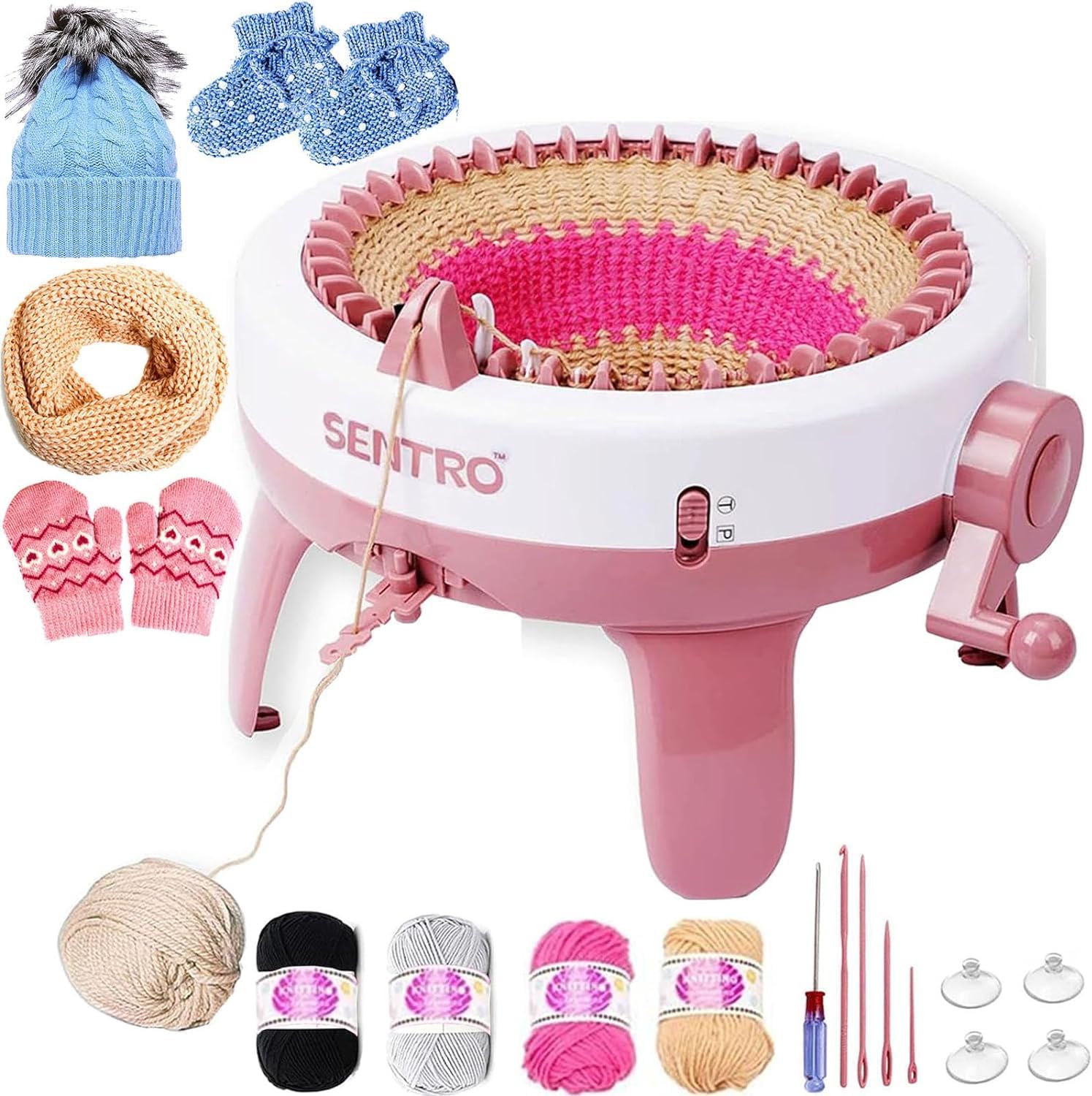 Snivy Sentro Knitting Machine, 40 Needles Smart Weaving Round Loom ...