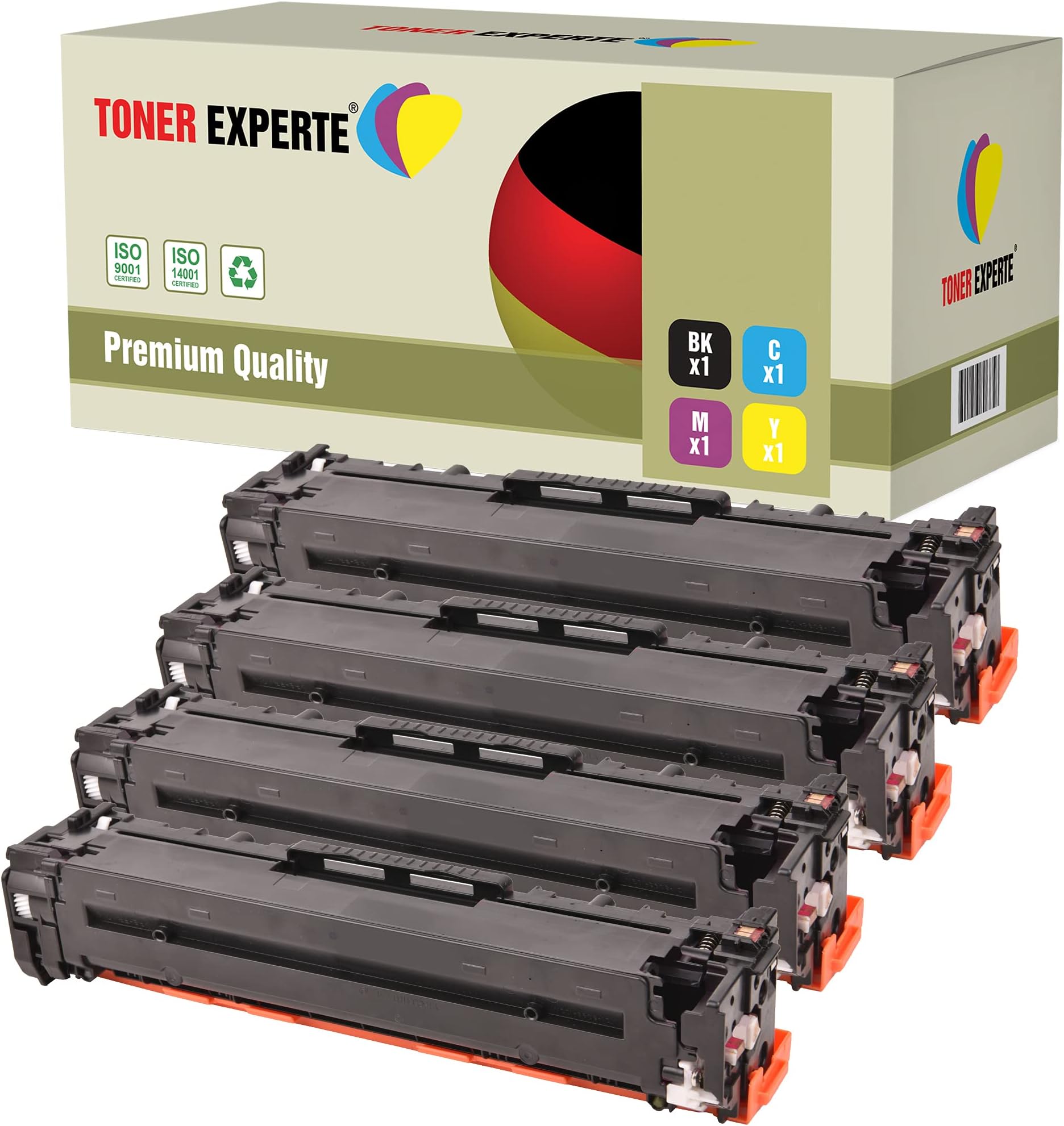 TONER EXPERTE® 4 Toner Cartridges Replacement for CF210X CF211A CF212A ...