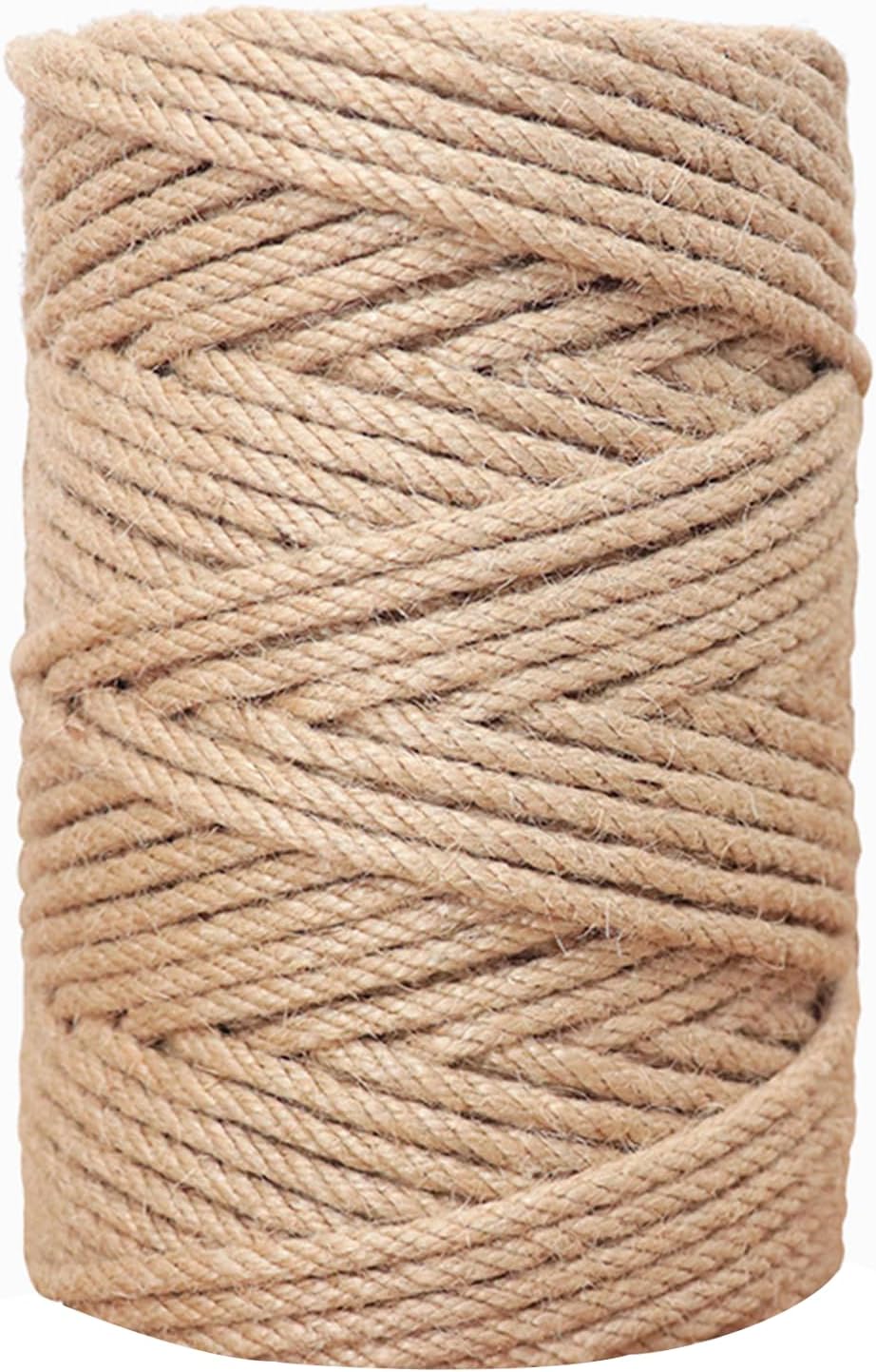 Hemp Rope 8MM 1/3 Inch 164 Ft Natural Jute Rope, Heavy Duty Manila ...