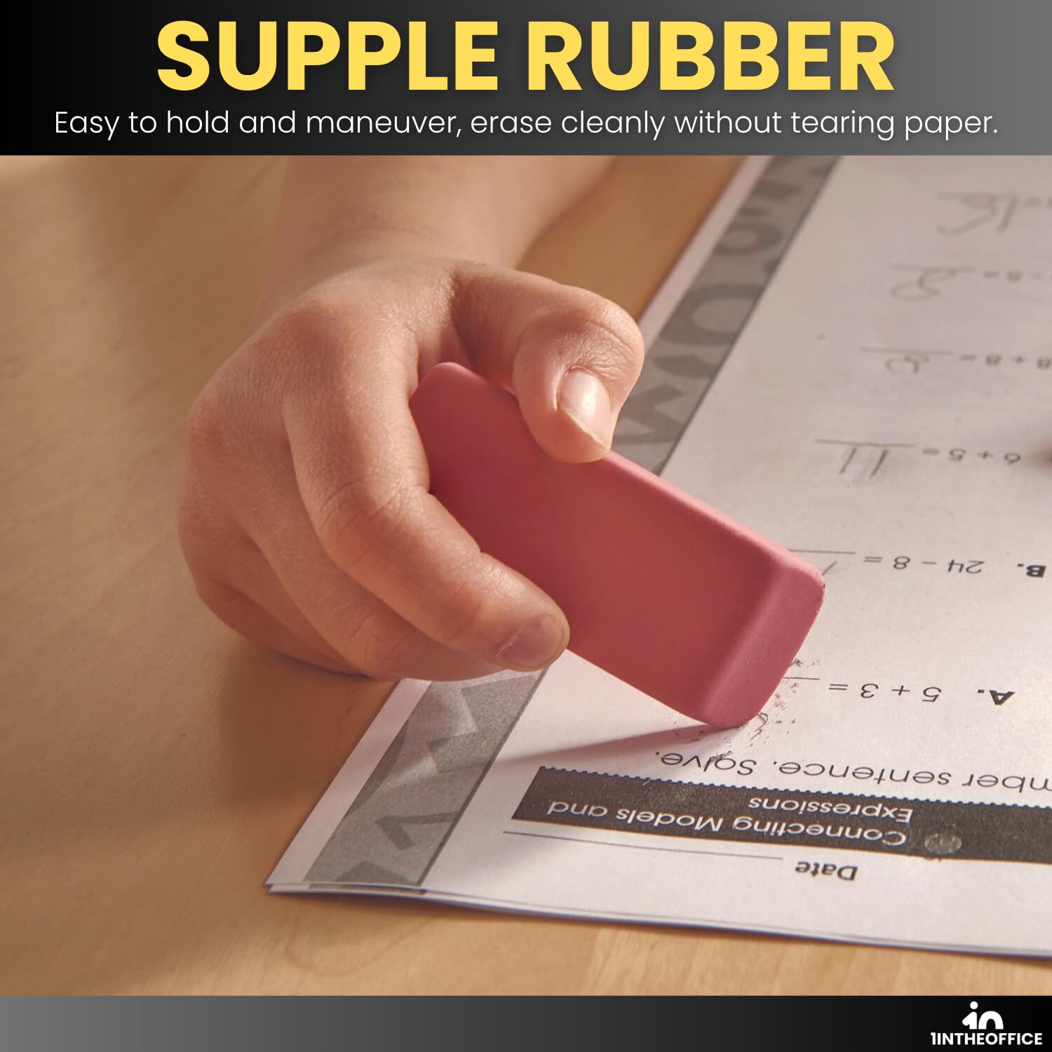Snapklik.com : Pink Bevel Eraser, Block Erasers, Slanted-Edge ...