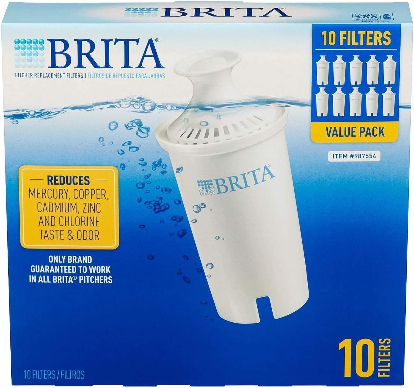 Amazon.com: Brita brita10ct Standard, 10 Count (Pack of 1), White: Home ...