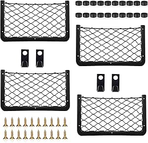 Infreecs 4pcs Storage Nets for Campervans, Elastic Mesh Van Storage ...