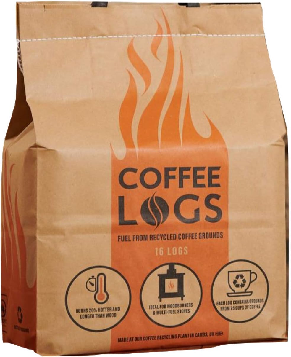 bio-bean Coffee Heat Logs 16 per pack : Amazon.co.uk: Grocery