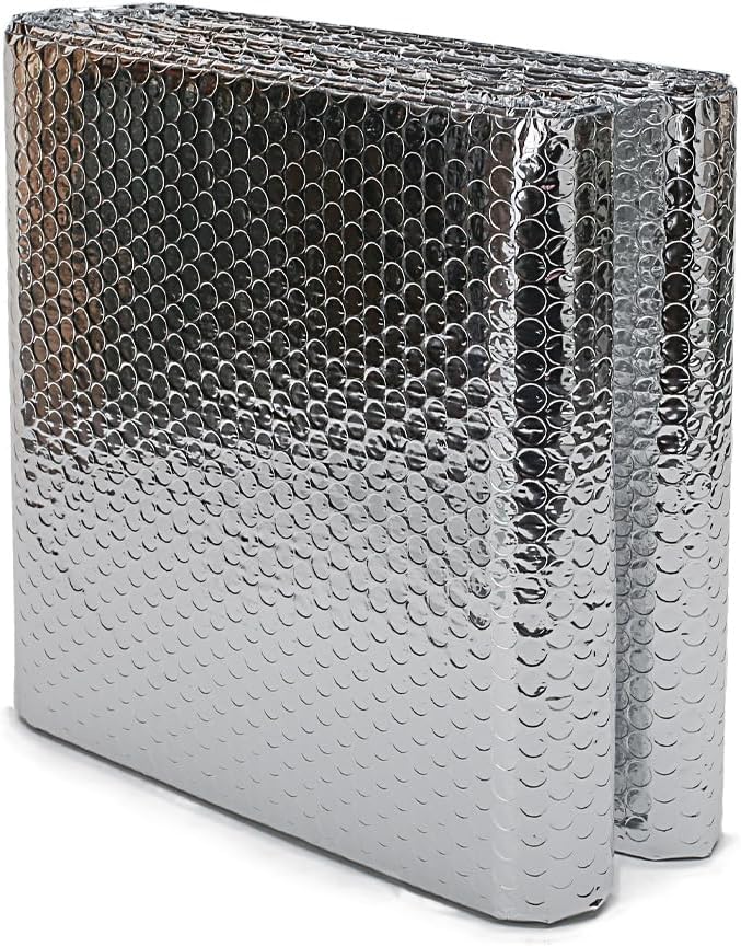 48" x 10 Ft Reflective Window Insulation Radiant Barrier, Aluminum Foil ...