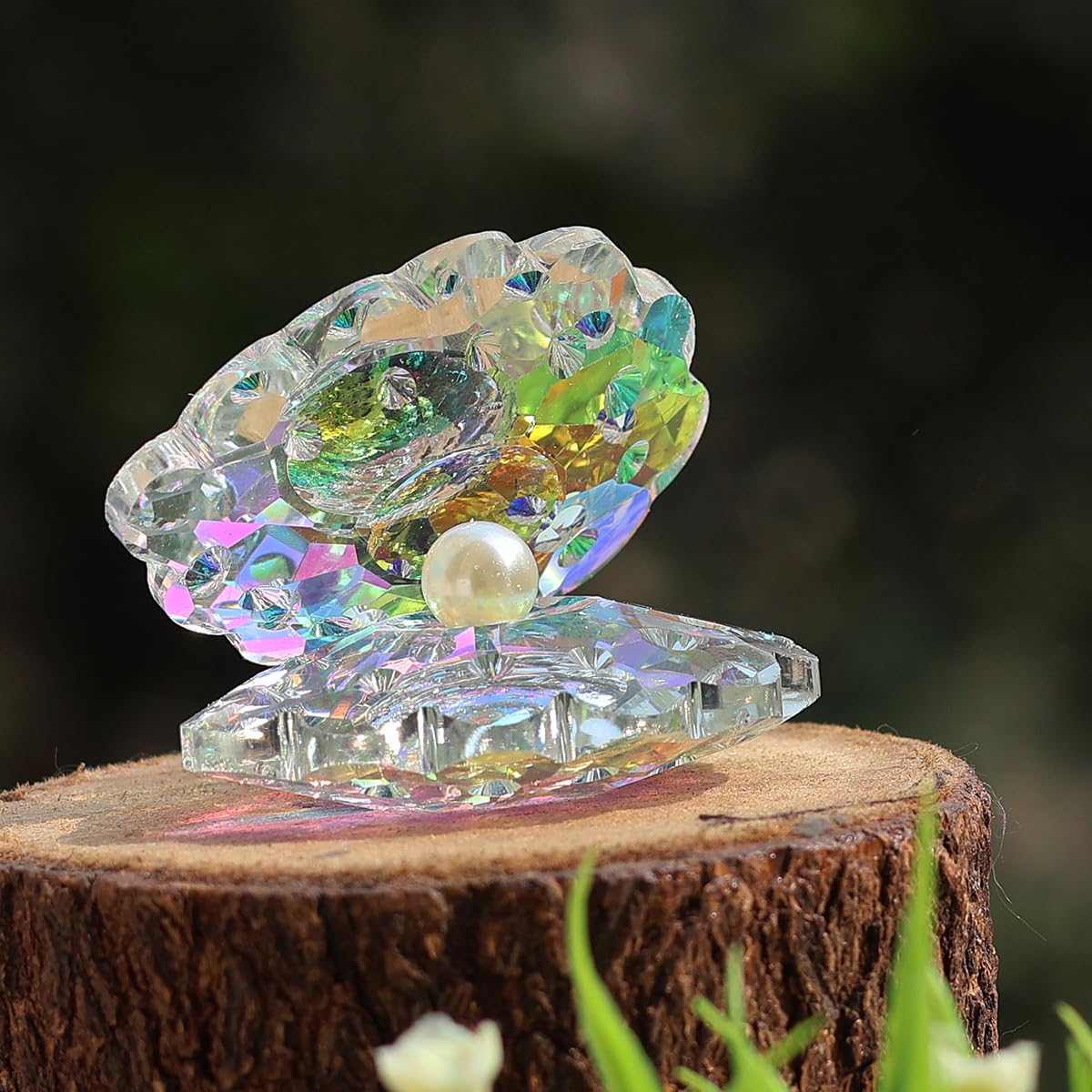 Buy Reiki Crystal Products Feng Shui Glass Oyster with Pearl Vastu ...