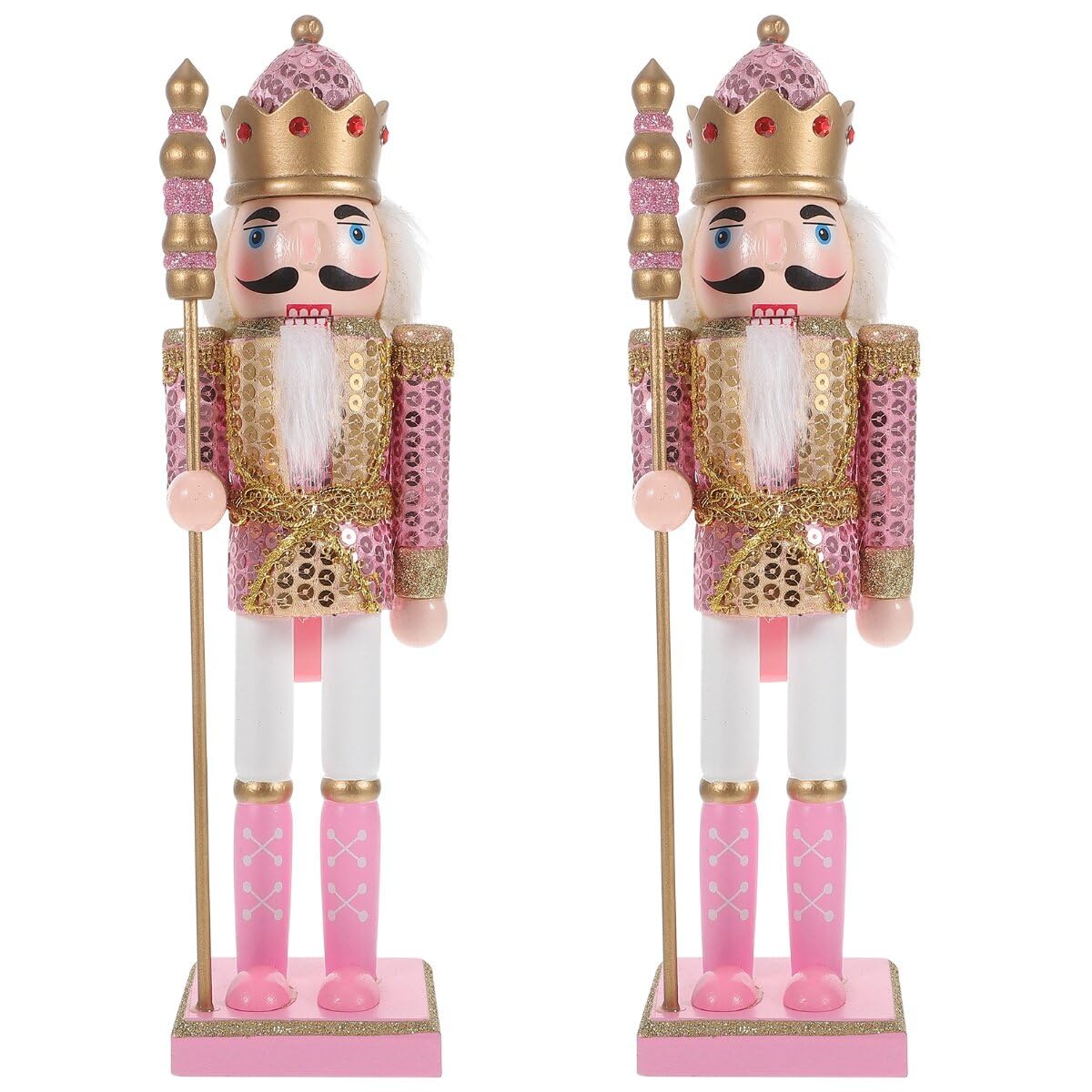 Amazon.com: Garneck Pink Nutcracker- Pair of Christmas Nutcracker ...