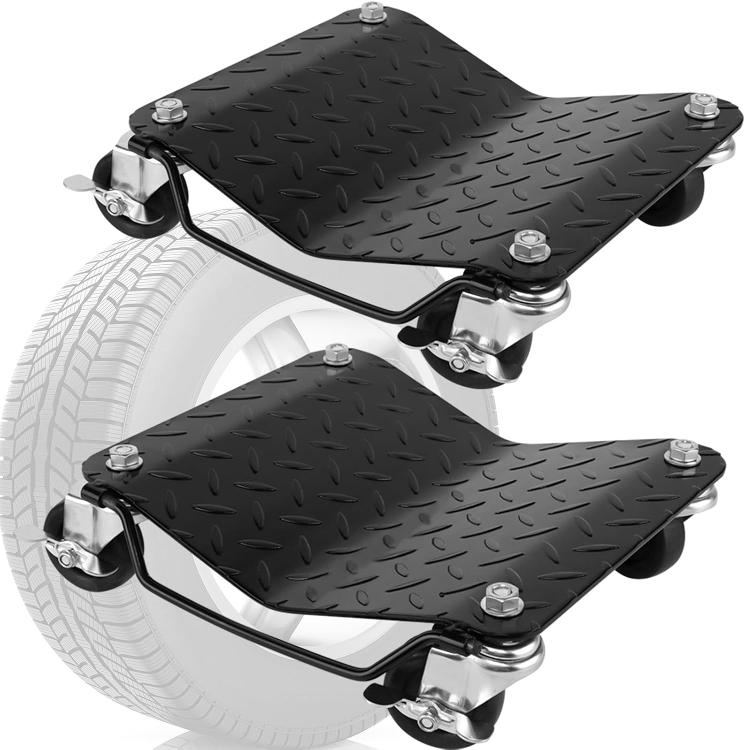 Amazon.com: Car Wheel Dolly Set of 2,3000lbs Capacity Wheel Dolly,Heavy ...