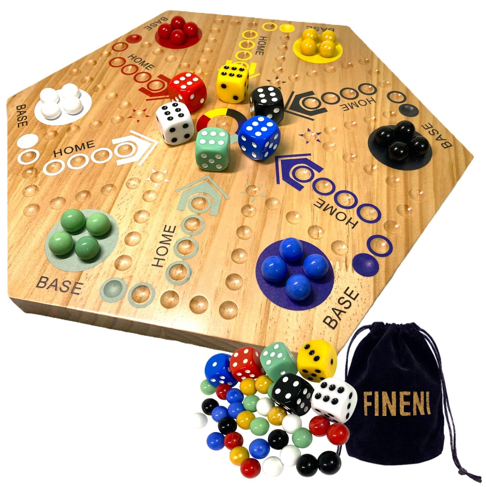 Amazon.com: FINENI Wooden Board Games, Aggravation Board Game Original ...