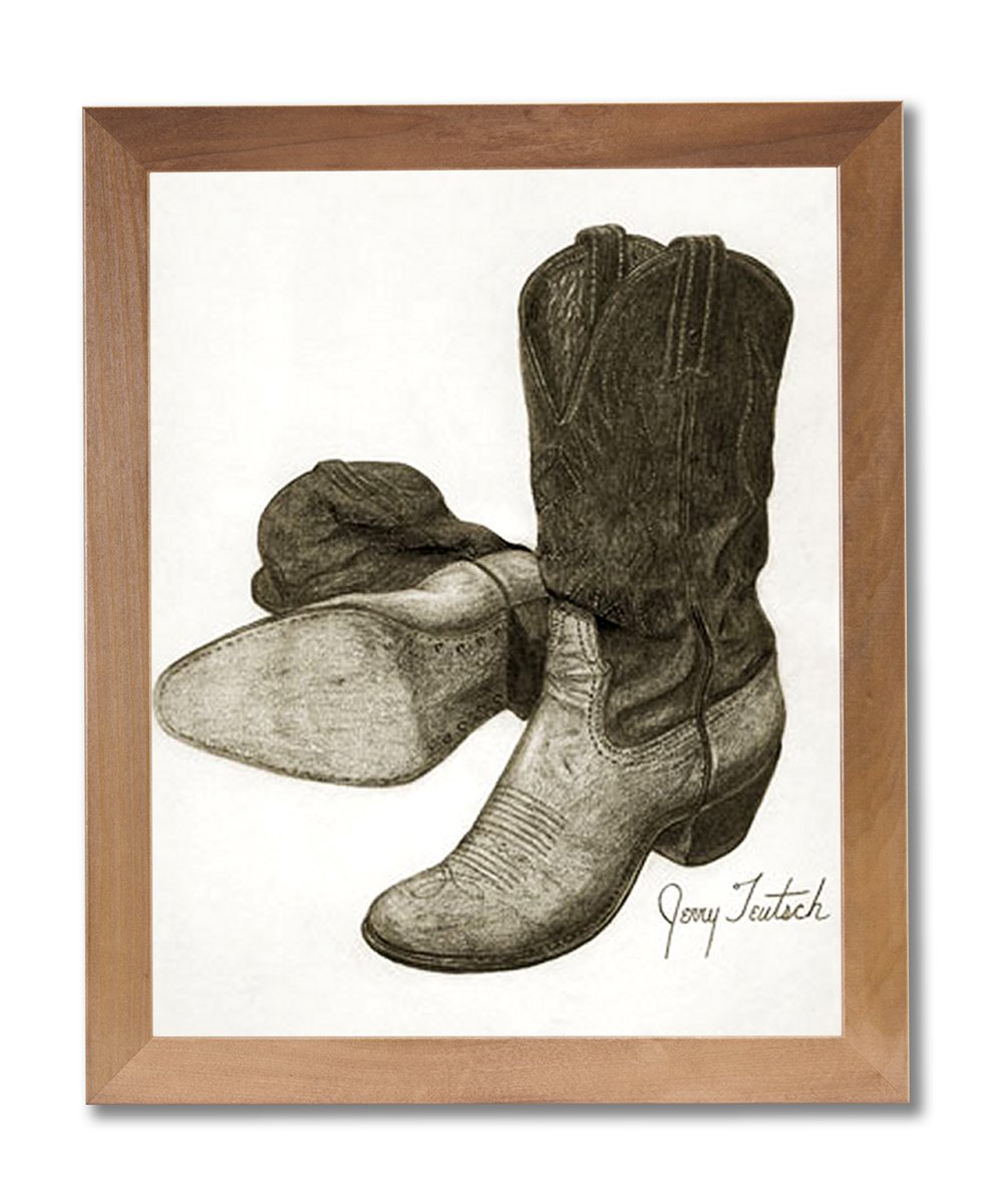 Cowboy Boot Front Drawing