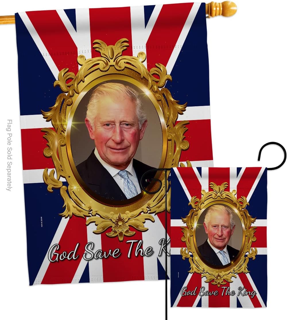 Amazon.com : King Charles III Banner Wall Decor Room Patio Porch Garden ...