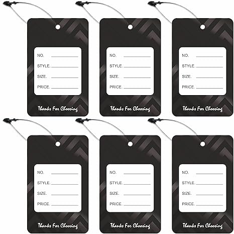 DEEPTAGS Paper Price MRP Tag Labels with Black Loop Pins, 300 PCS ...