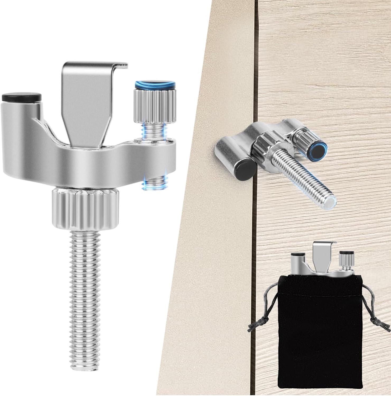 Upgraded Portable Door Lock Adjustable Anti-Theft Lock Security Travel ...