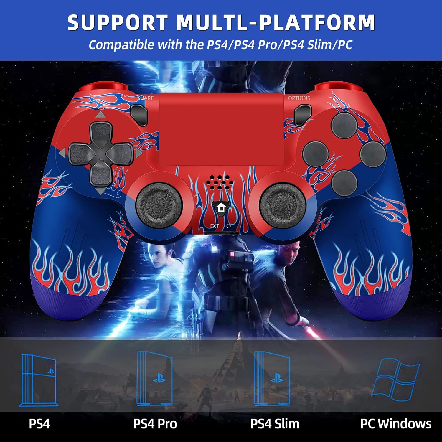 Buy Moofahom PS4 Controller Wireless Custom Compatible with PS4/Slim/Pro/Windows PC with ...