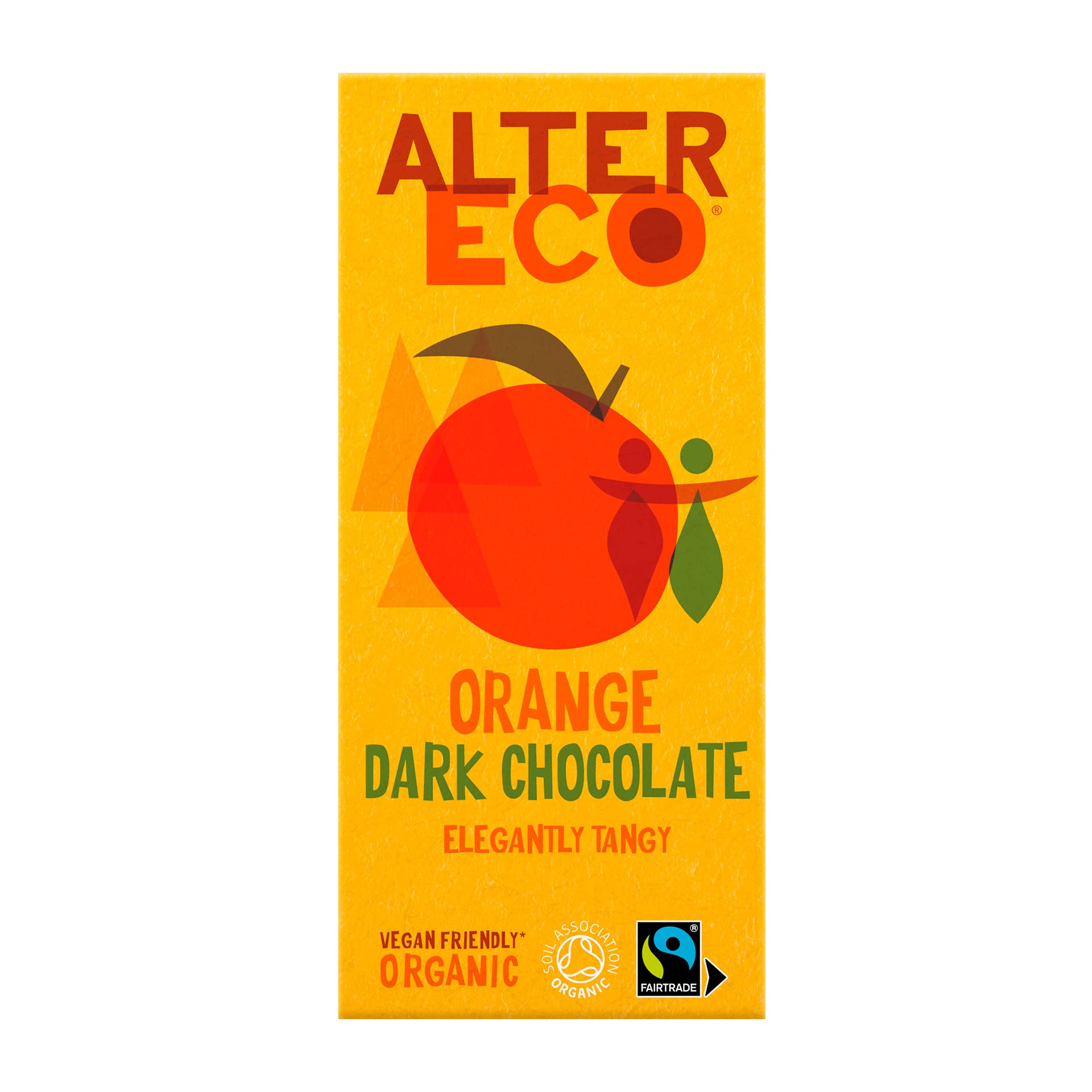 Alter Eco Dark Chocolate Orange Bar, Luxury Vegan Chocolate, Organic ...