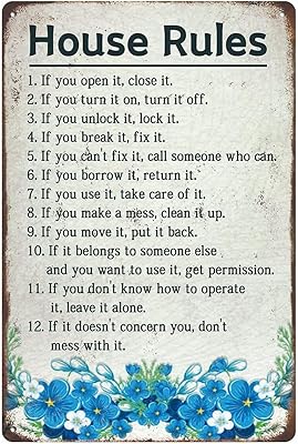 Amazon.com: Outhouse Rules Metal Sign Vintage Outhouse Rules Suitable ...