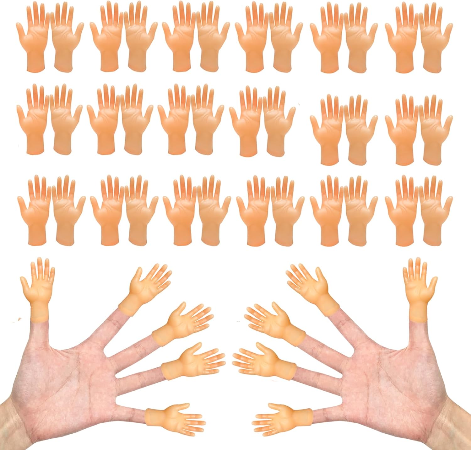 Amazon.com: 36 PCS Finger Puppets,Tiny Finger Hands,Mini Rubber Hands ...