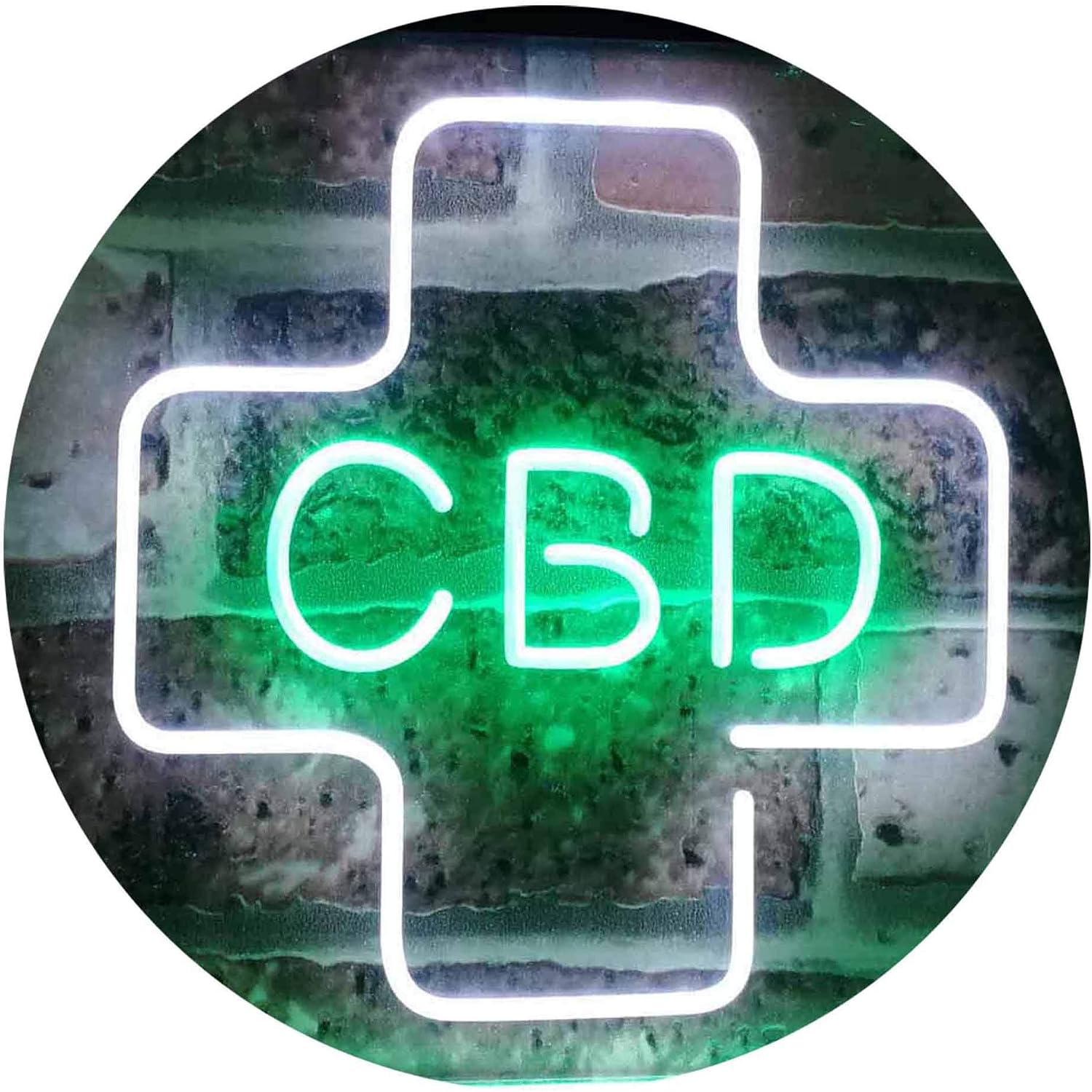 ADVPRO CBD Sold Here Medical Cross Indoor Dual Color LED Neon Sign ...
