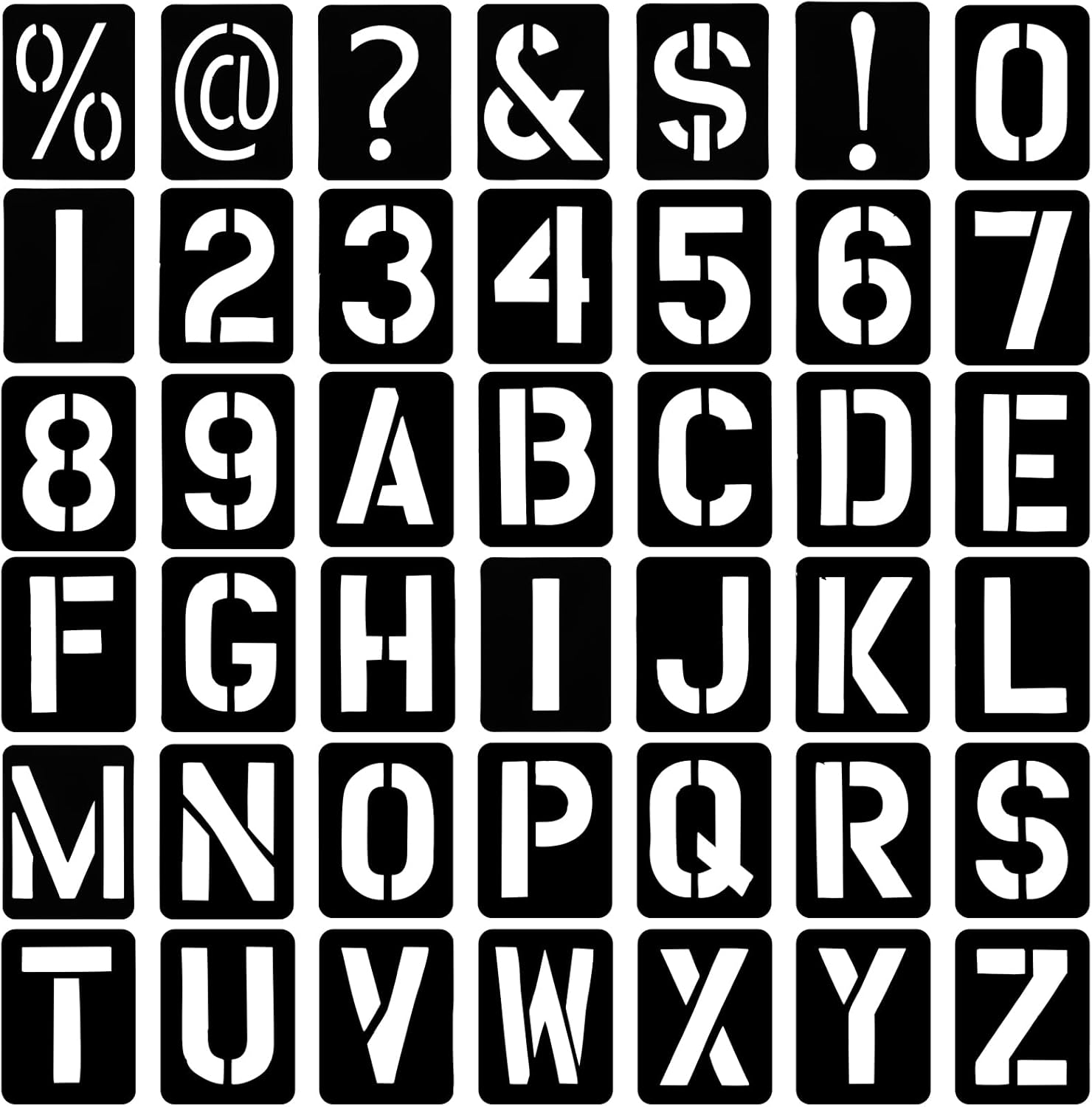3 in Letter Stencils Symbol Numbers Craft Stencils 42 Pcs Reusable ...
