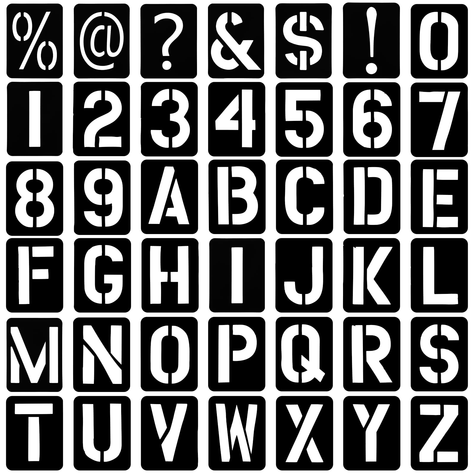 Amazon.com : 42 Pcs Letter Stencils 3 in Numbers Craft Stencils ...
